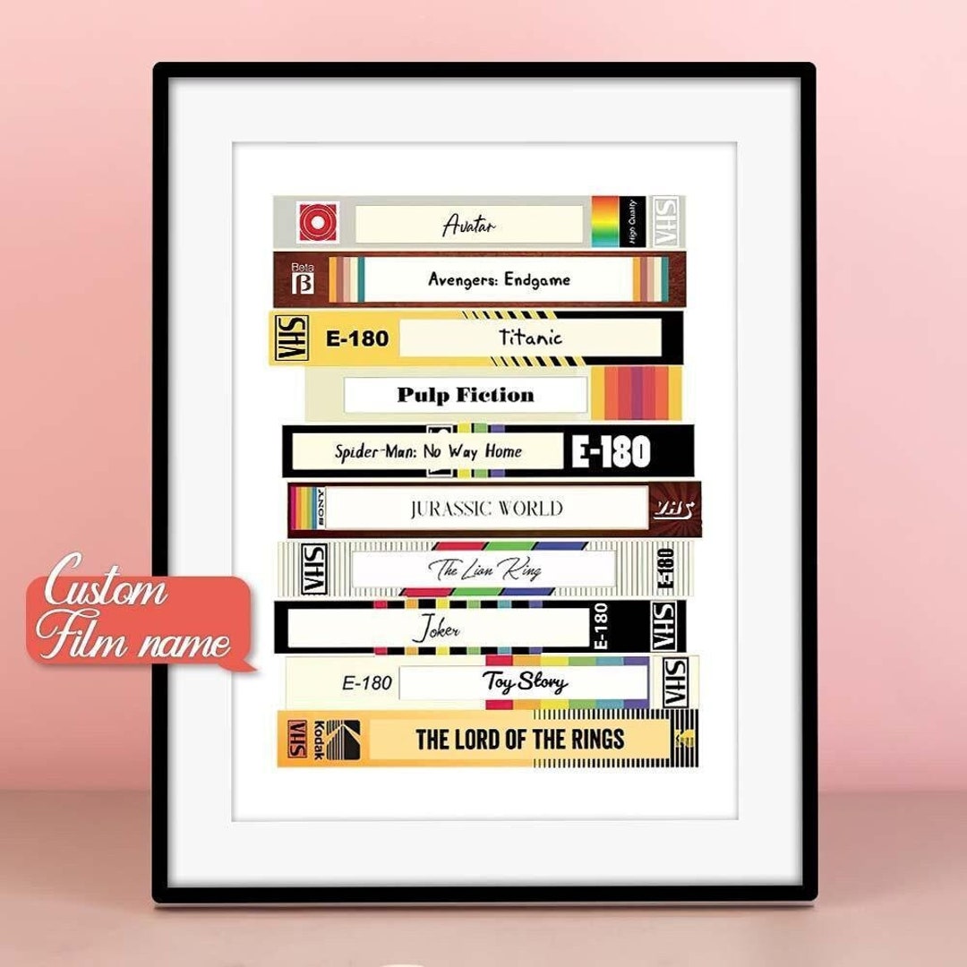 Vintage VHS Custom Favorite Movie Titles Print, Add Your Favorites ...