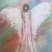 Colorful Angel Greeting Card Made From Original Angel Painting, Blank ...