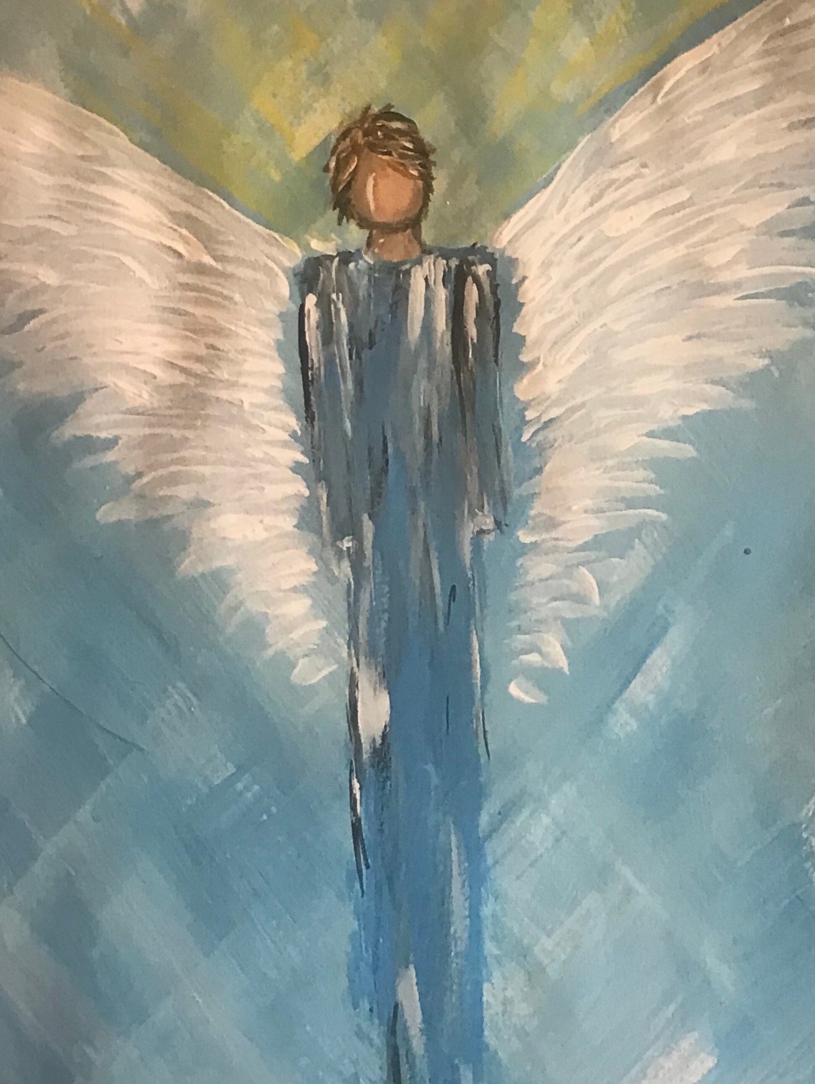 Male Angel Poster Print of Original Artwork | Etsy