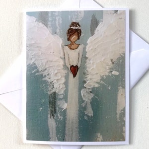 Angel Greeting Card Made From Original Artwork - Etsy