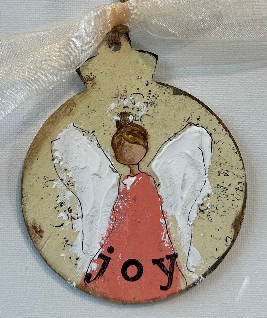 Custom JOY Angel Ornament - Etsy