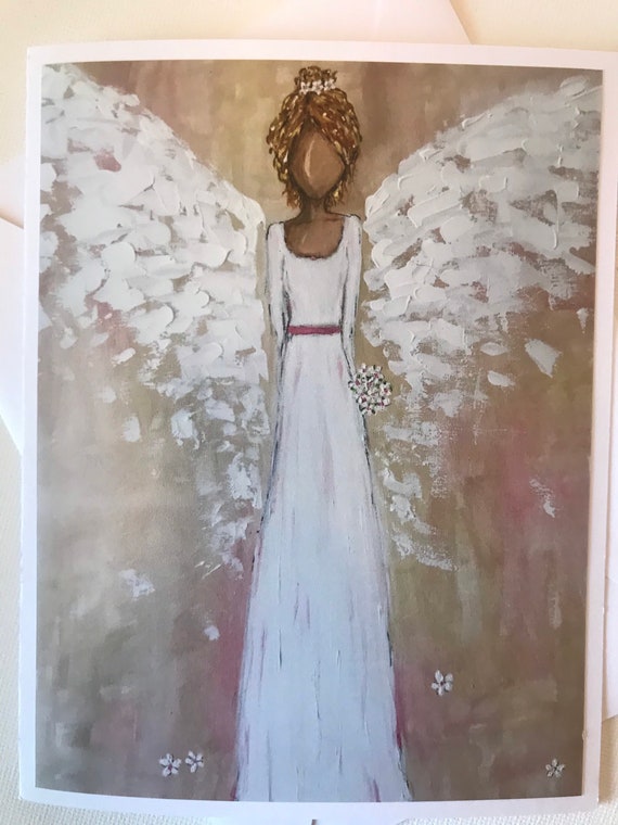 Angel Greeting Card Made From Original Artwork | Etsy