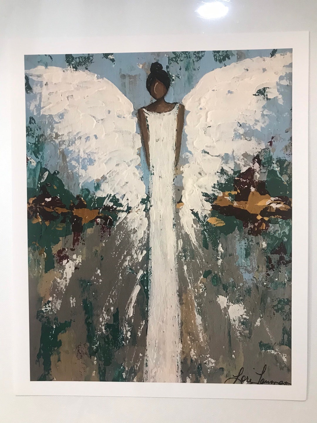 African American Guardian Angel Print - Etsy