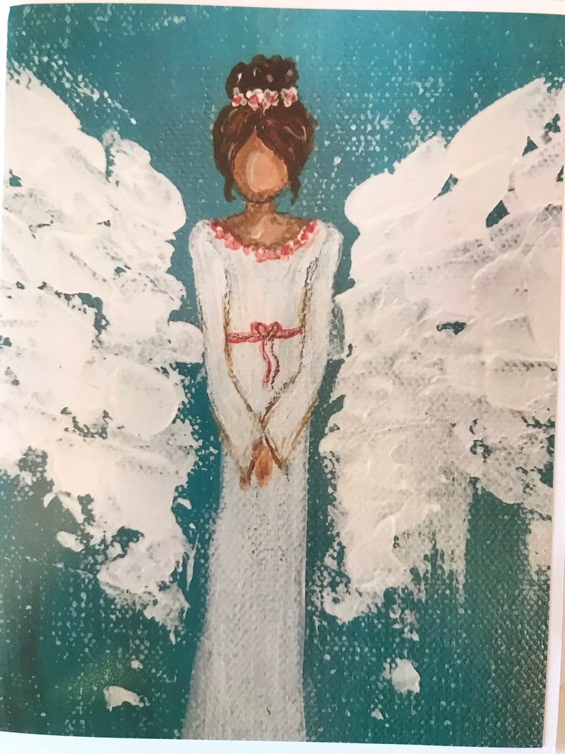 Angel Greeting Card Made From Original Artwork - Etsy