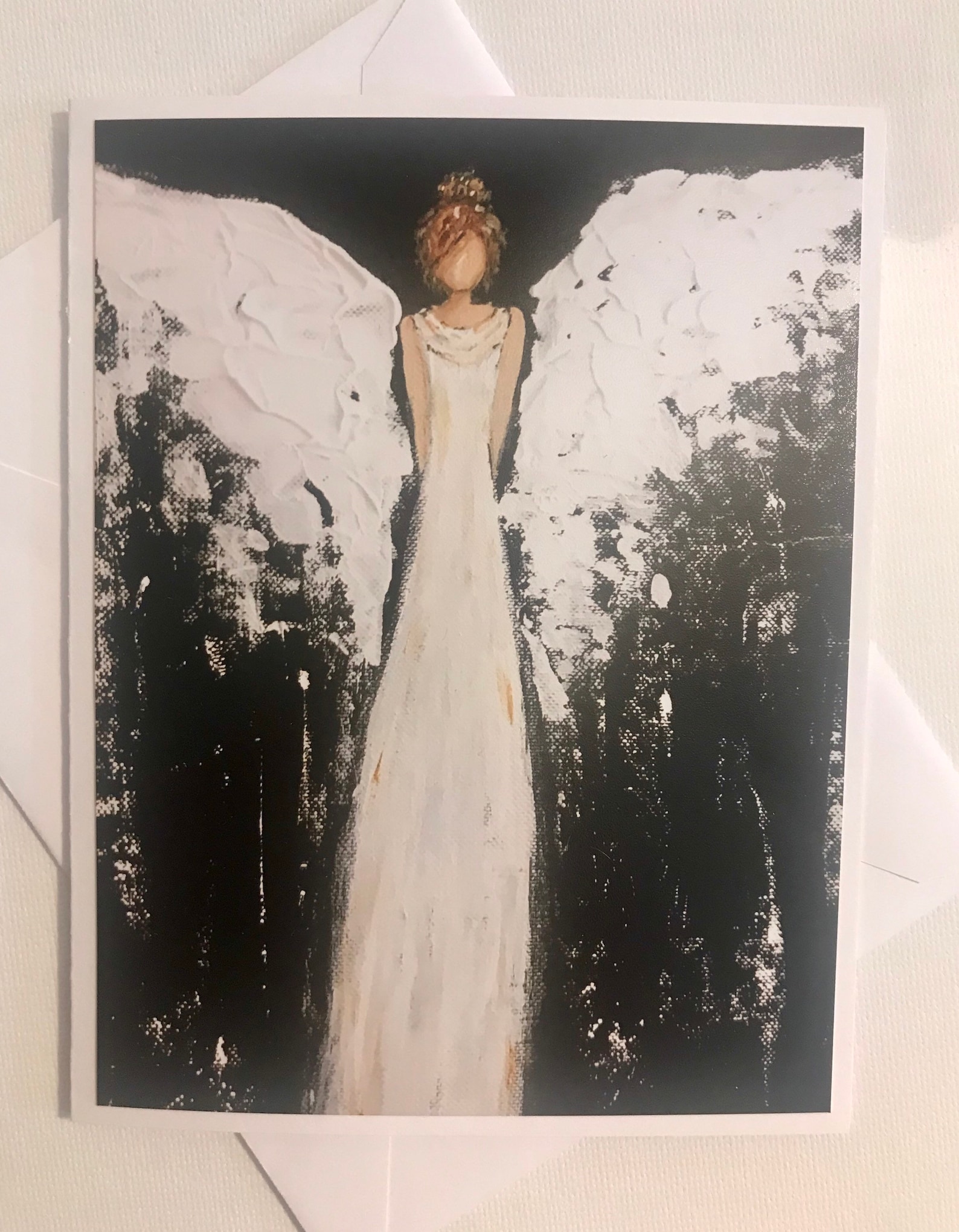 Angel Greeting Card Made From Original Artwork - Etsy