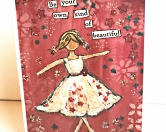 Inspirational Greeting Card Made From Artwork Print With | Etsy