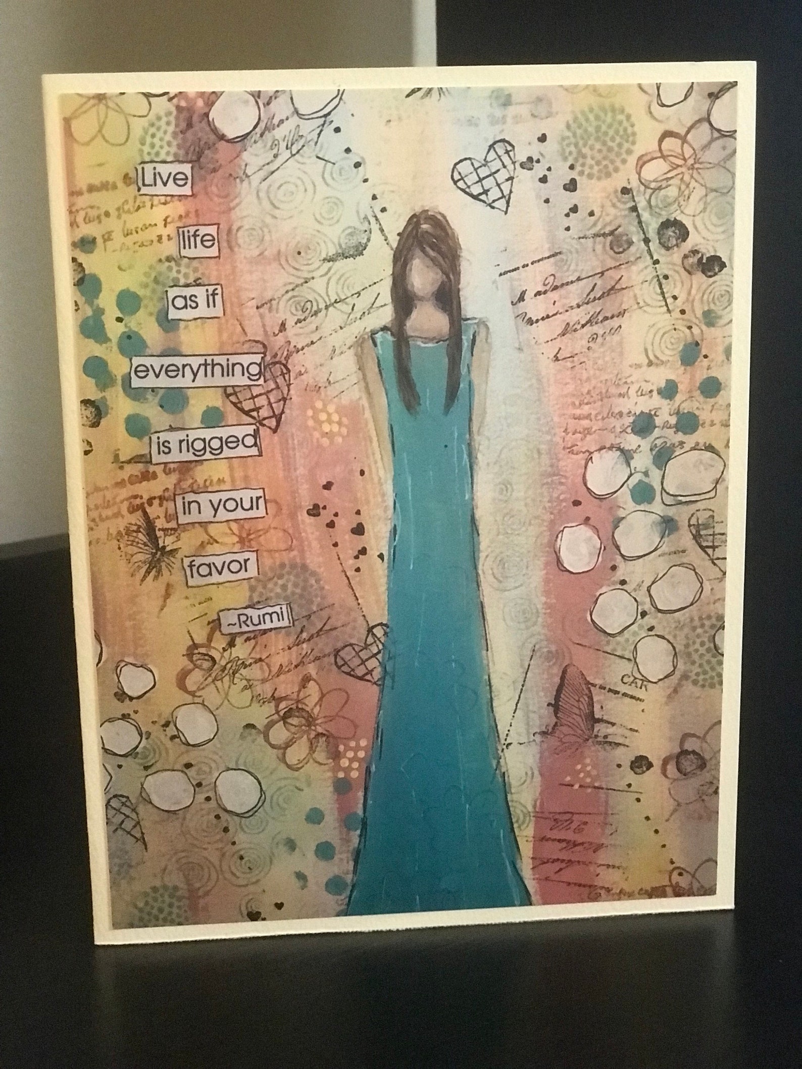 Rumi Quote Greeting Card Hand-made From Artwork Print - Etsy