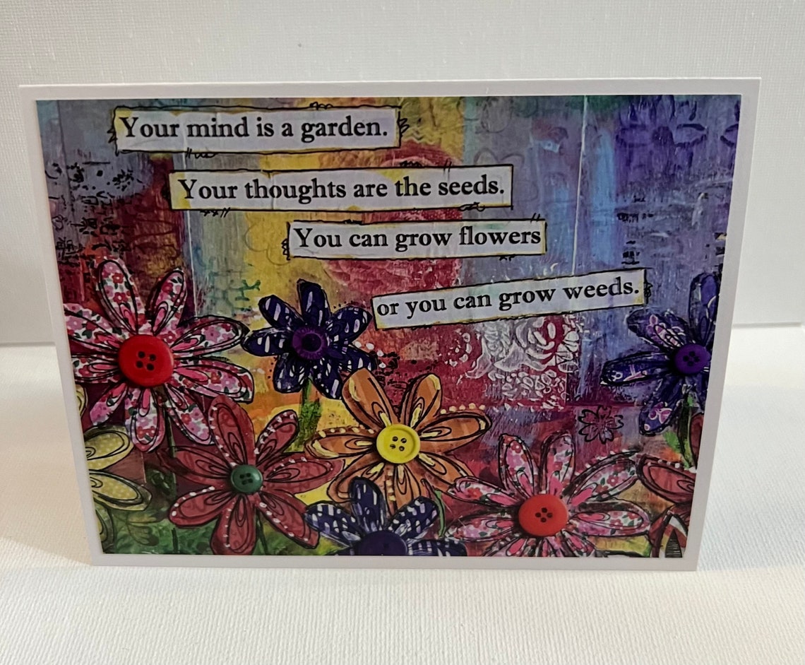 Inspirational Greeting Card Made From Artwork Print With | Etsy