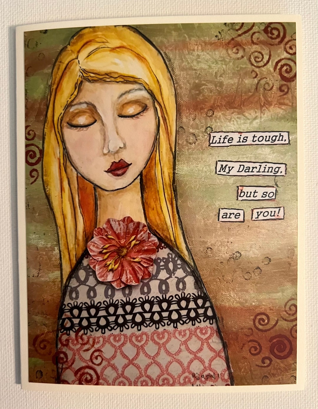 Inspirational Greeting Card Made From Artwork Print - Etsy