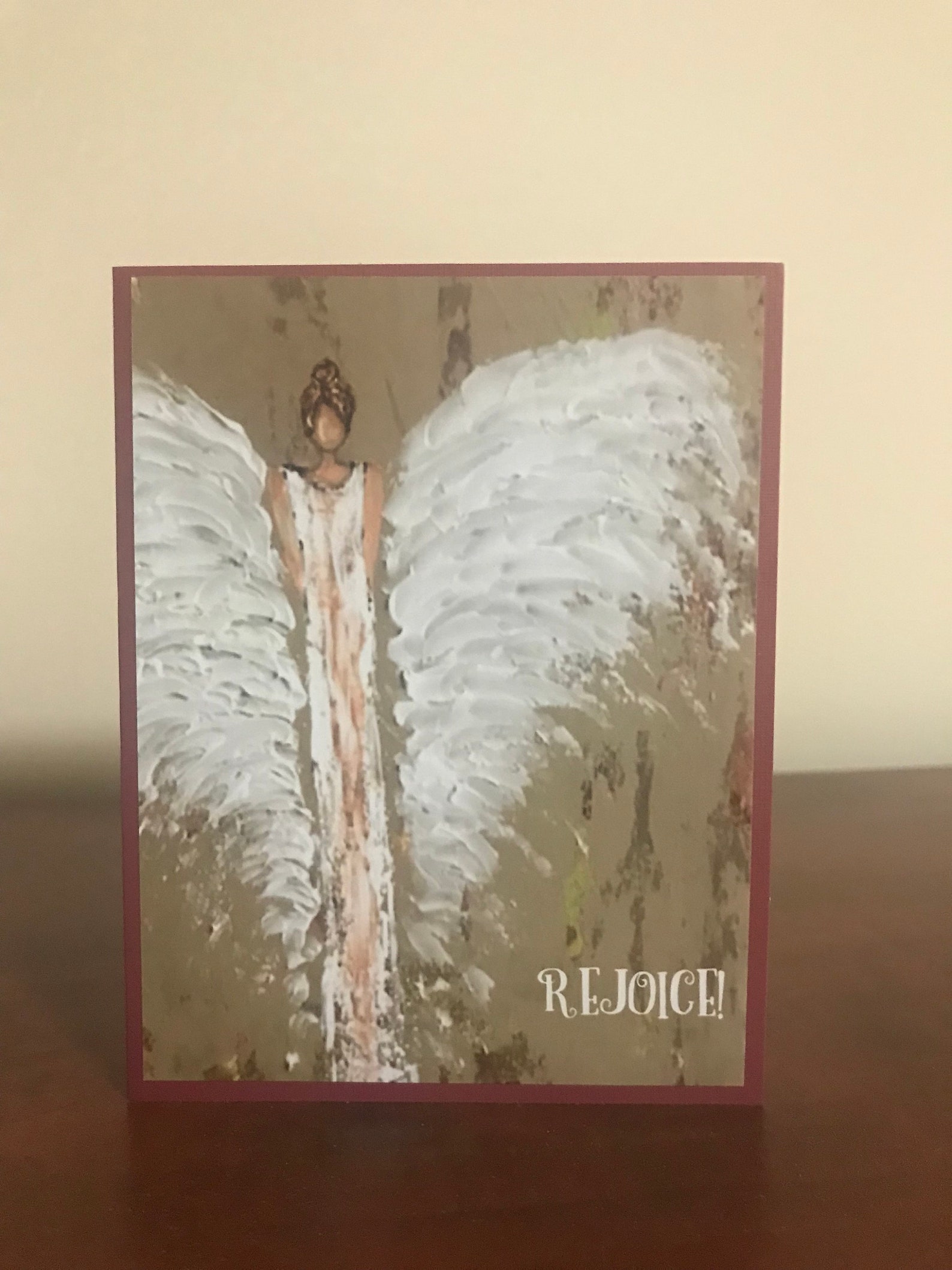 Angel Christmas Card With "rejoice!" Wording. - Etsy