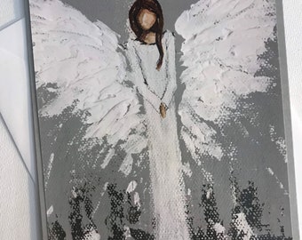 Angel Greeting Card Made From Original Artwork - Etsy