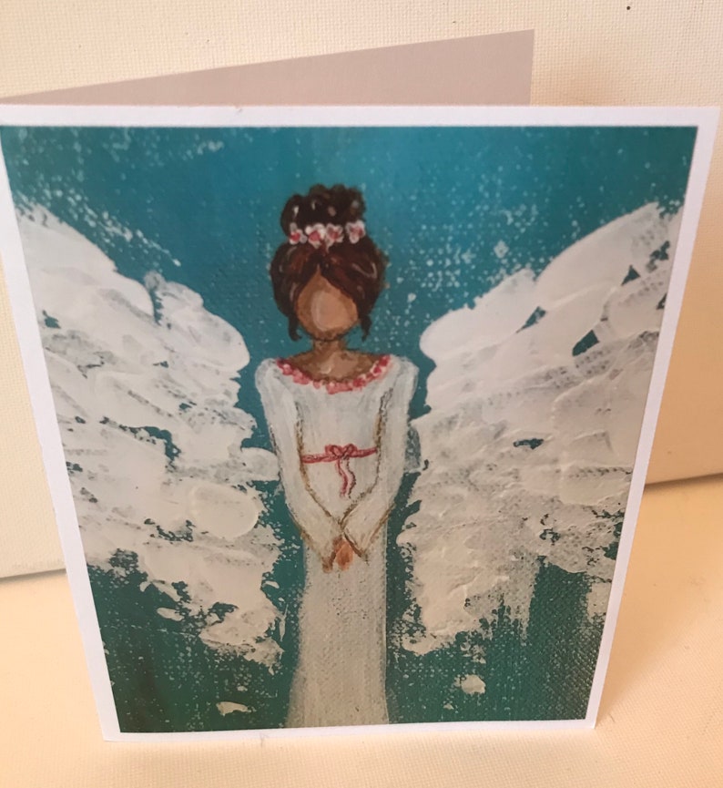 Angel Greeting Card Made From Original Artwork - Etsy