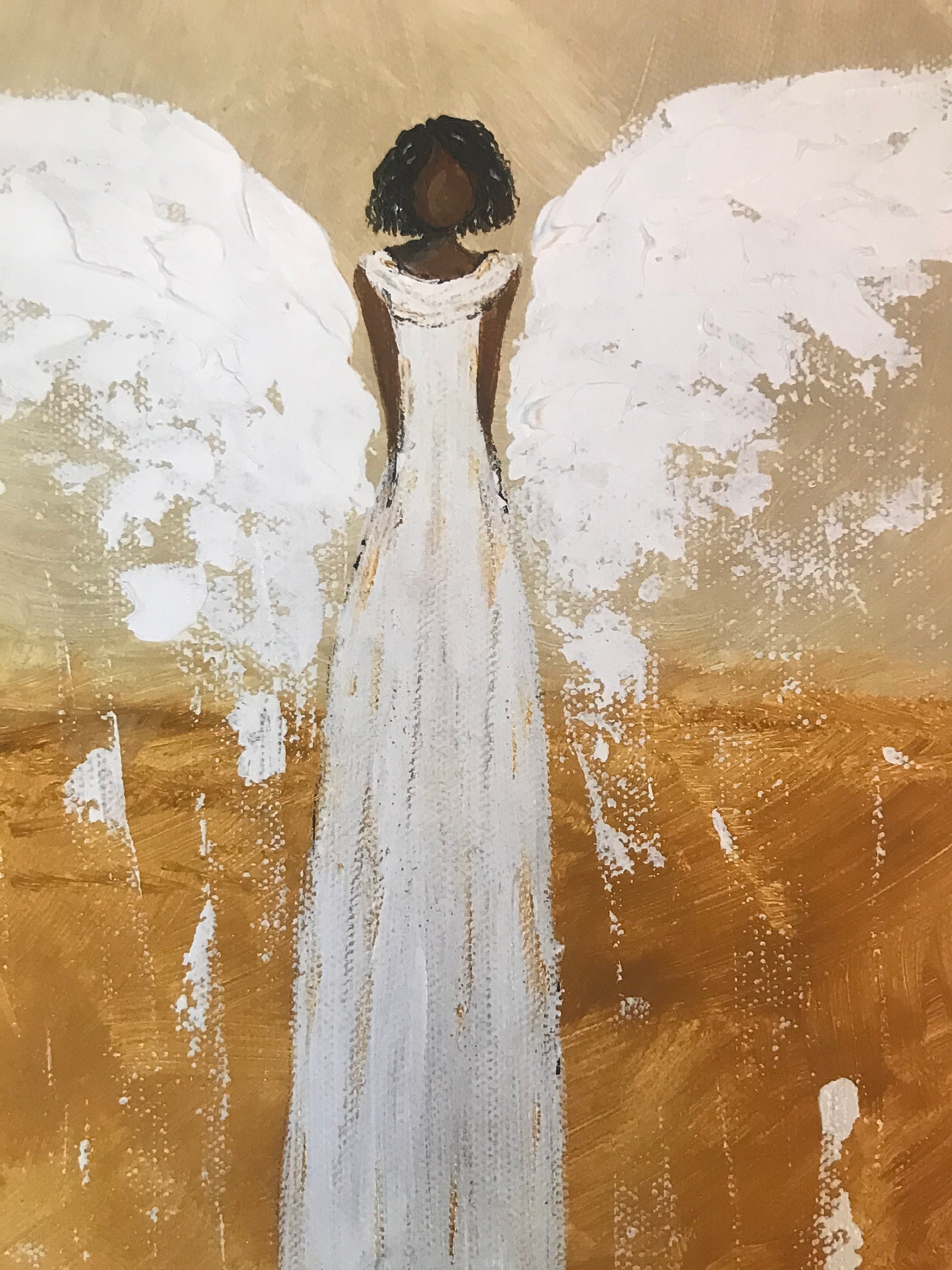 Custom African American Original Angel Painting - Etsy