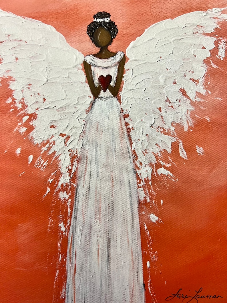 African American Guardian Angel Print - Etsy