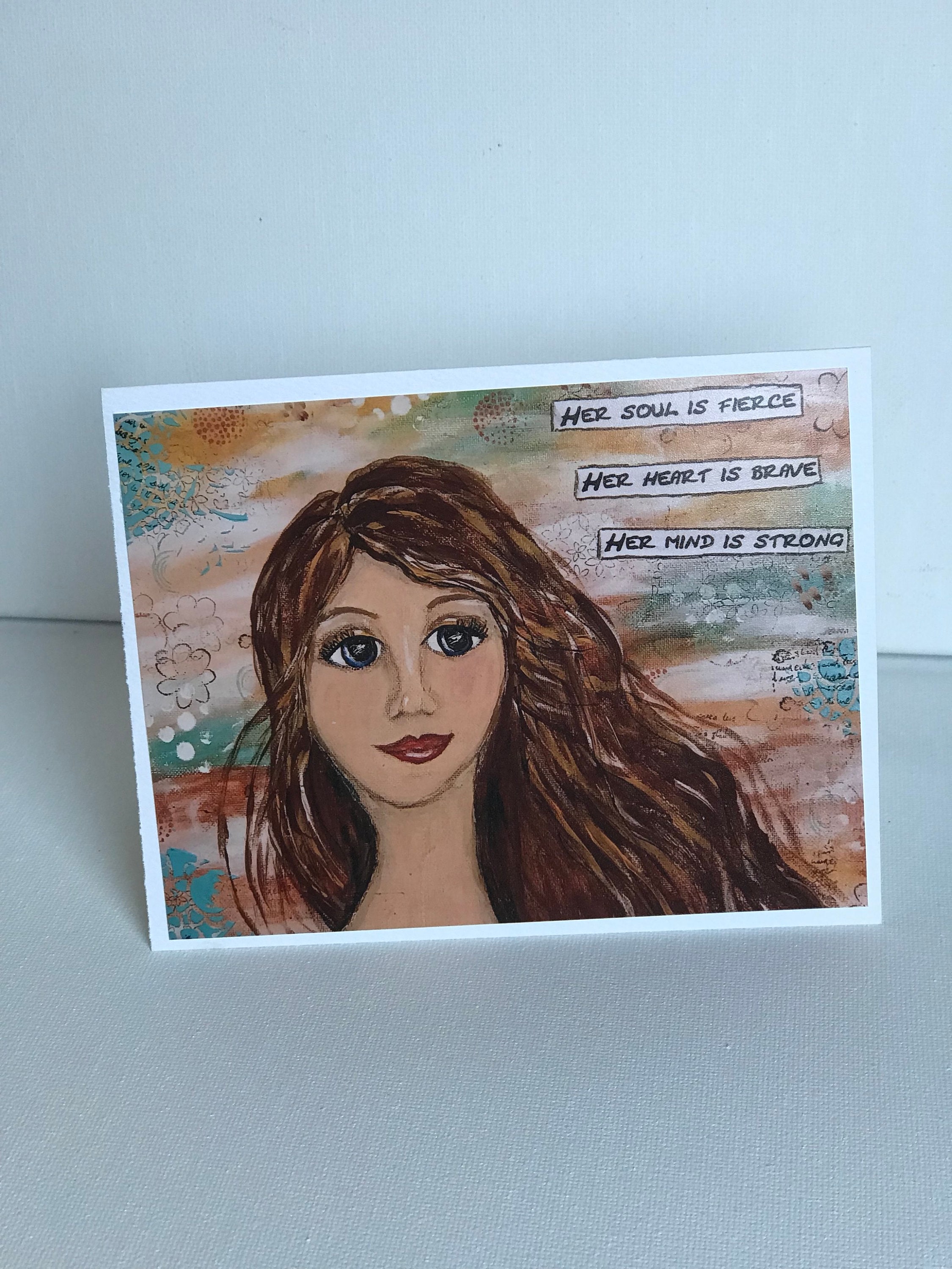 Quirky and Encouraging Note Card for Her - Etsy