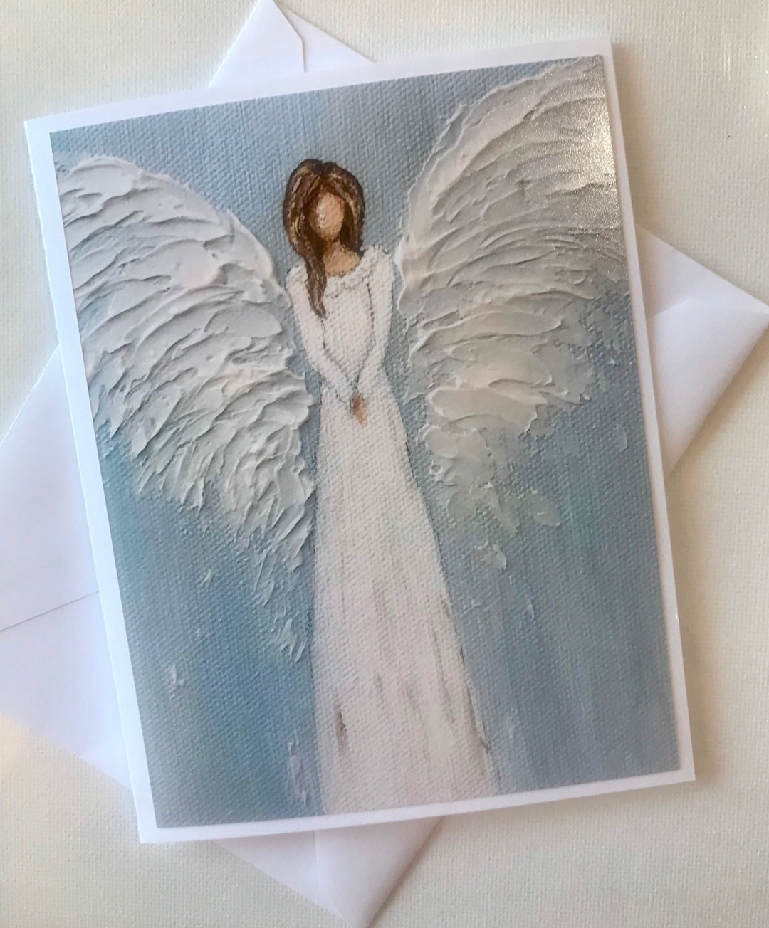 Angel Greeting Card Made From Original Artwork - Etsy