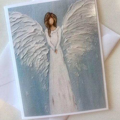 Angel Greeting Card Made From Original Artwork - Etsy