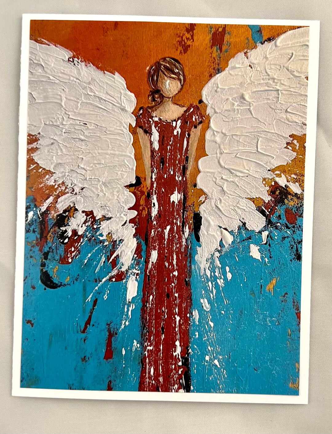 Angel Greeting Card Made From Original Artwork - Etsy