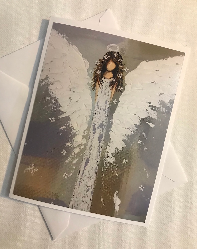 Angel Greeting Card Made From Original Artwork - Etsy