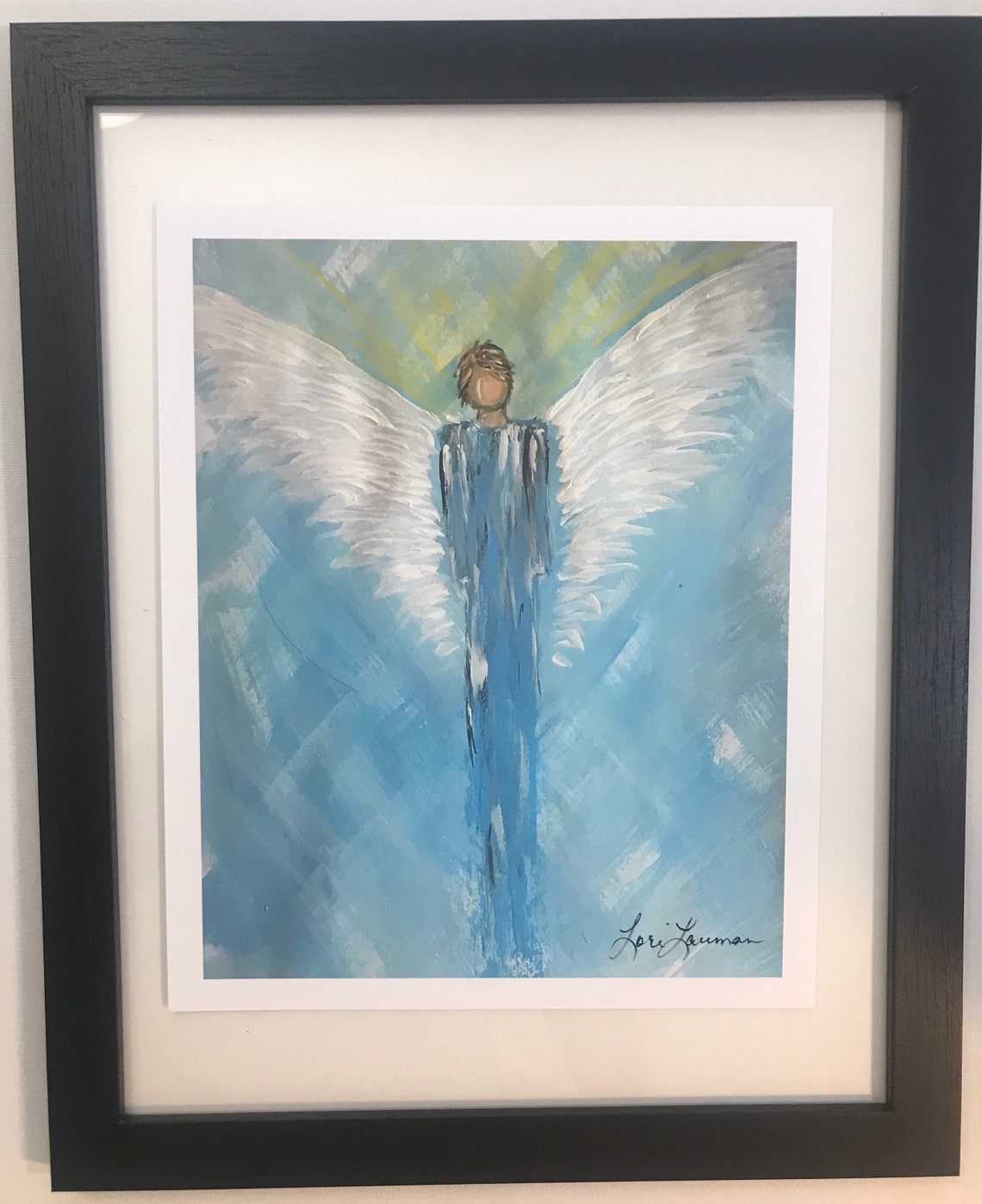 Male Angel Poster Print of Original Artwork | Etsy