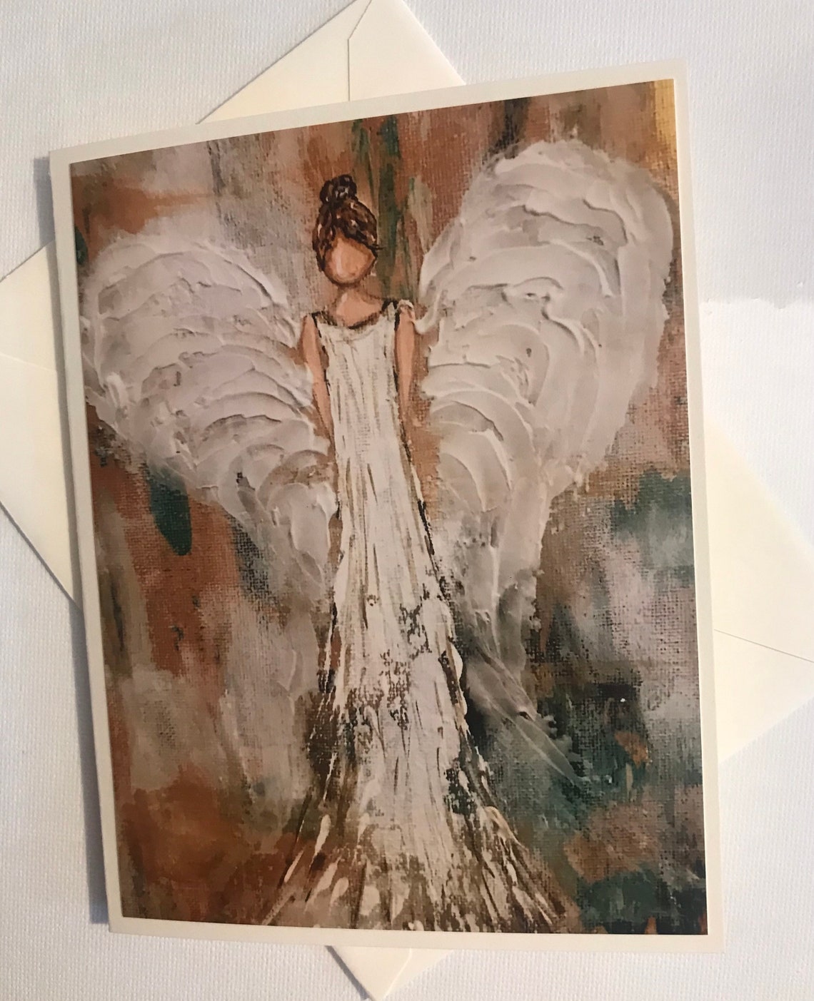 Rustic Angel Greeting Card - Etsy