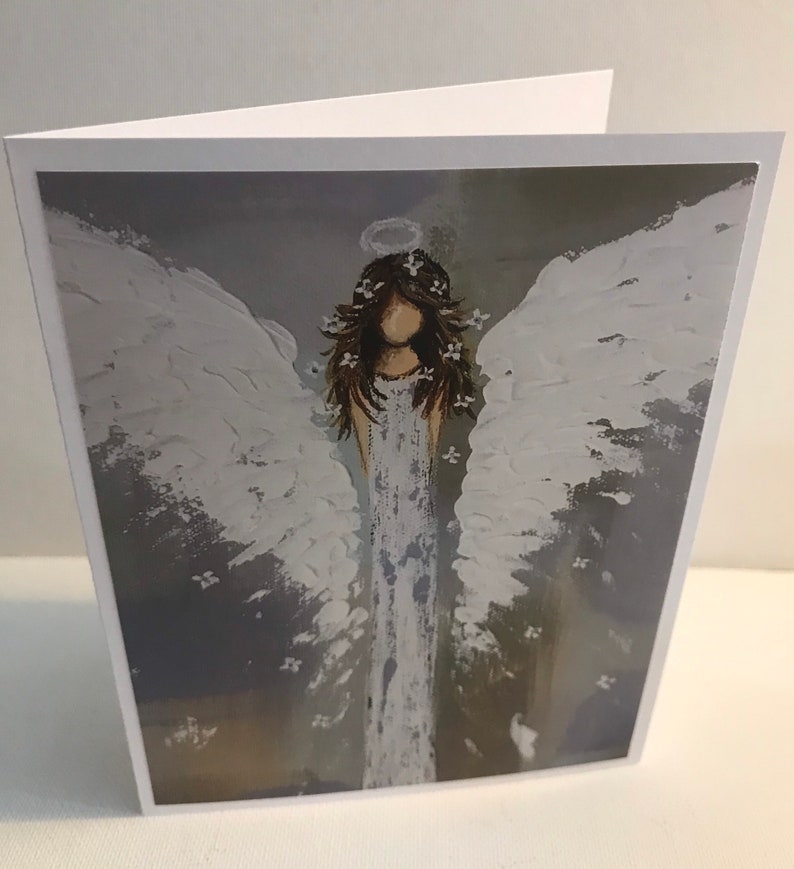 Angel Greeting Card made from original artwork | Etsy