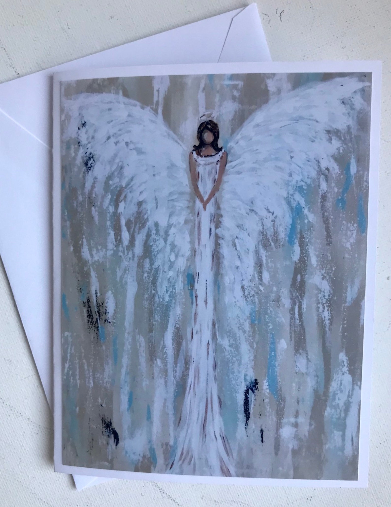 Angel Greeting Card Made From Original Artwork | Etsy