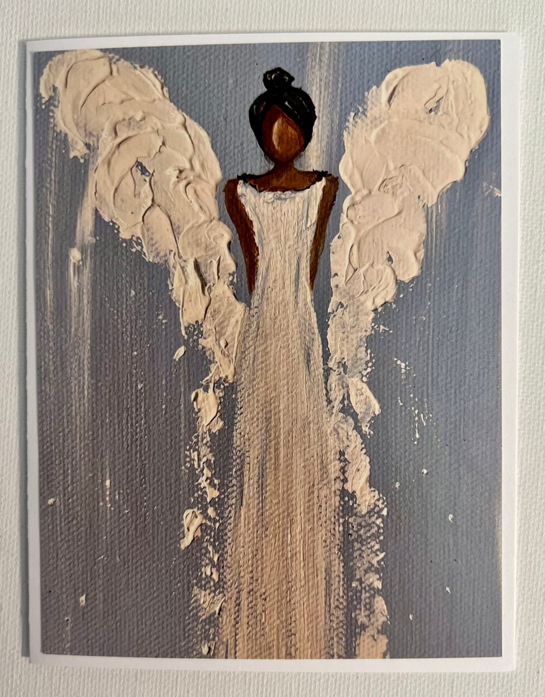 African American Angel Greeting Card Made From Original Angel Painting ...