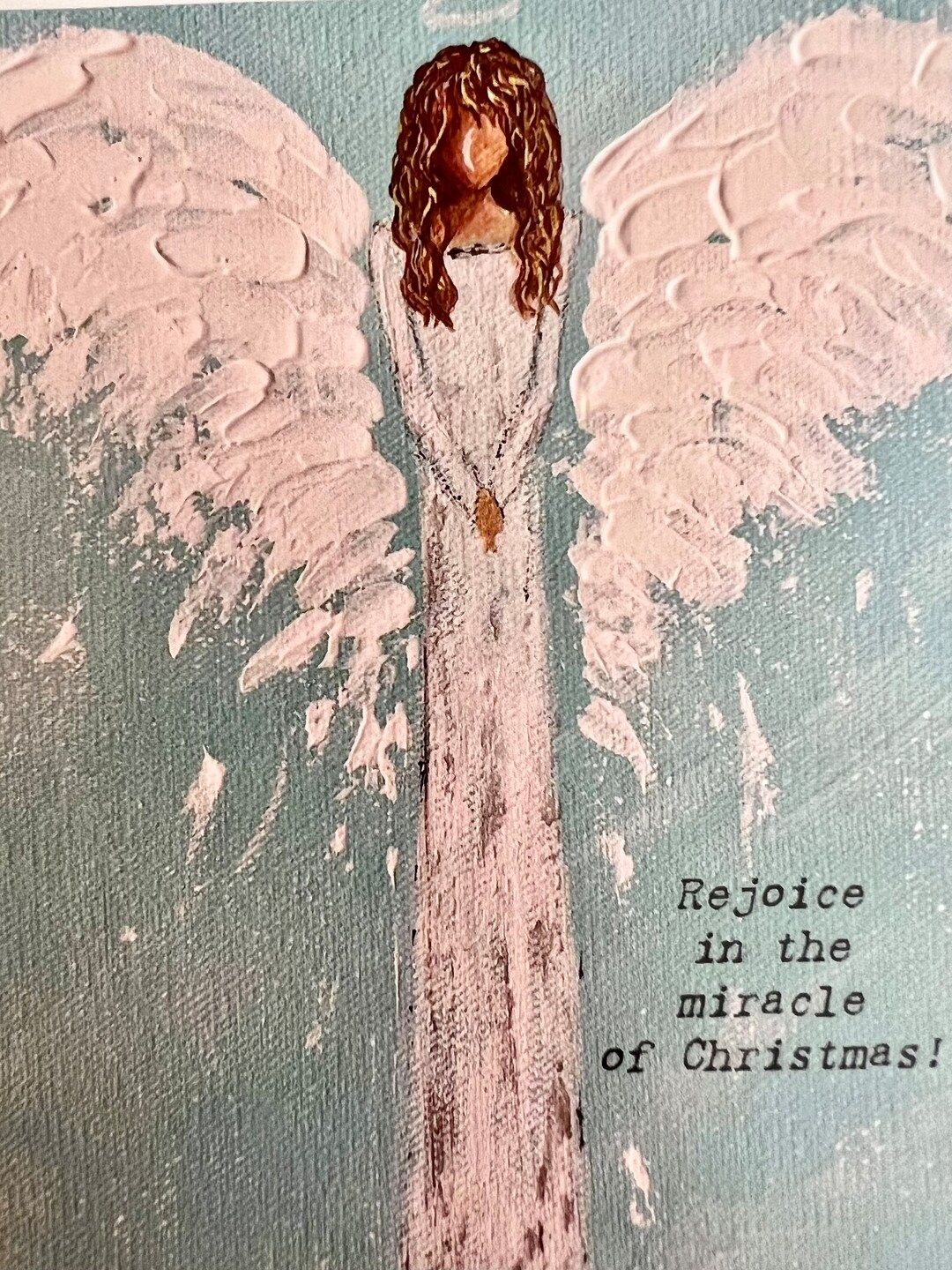 Angel Christmas Card on Quality Paper Stock With "rejoice in the ...