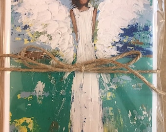Set of Angel Greeting Cards Includes 4 Various Angel Artwork | Etsy