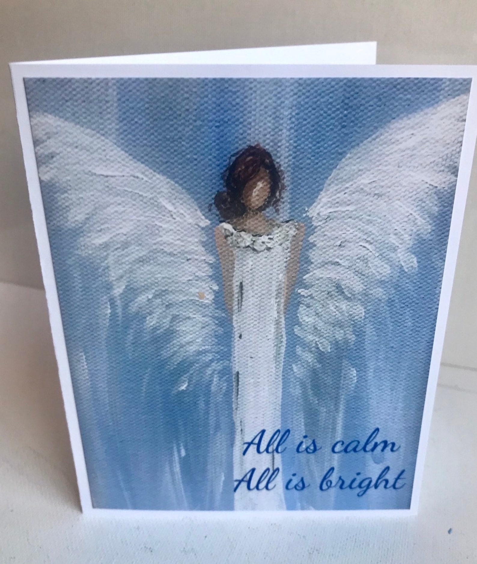 Set of Angel Holiday Greeting Cards Includes 4 Various Angel | Etsy