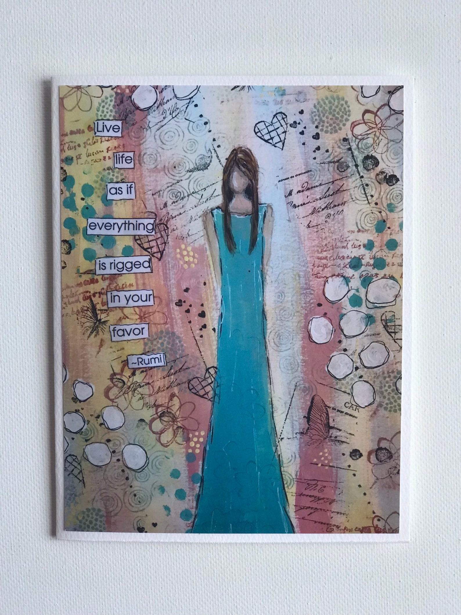 Rumi Quote Greeting Card Hand-made From Artwork Print | Etsy