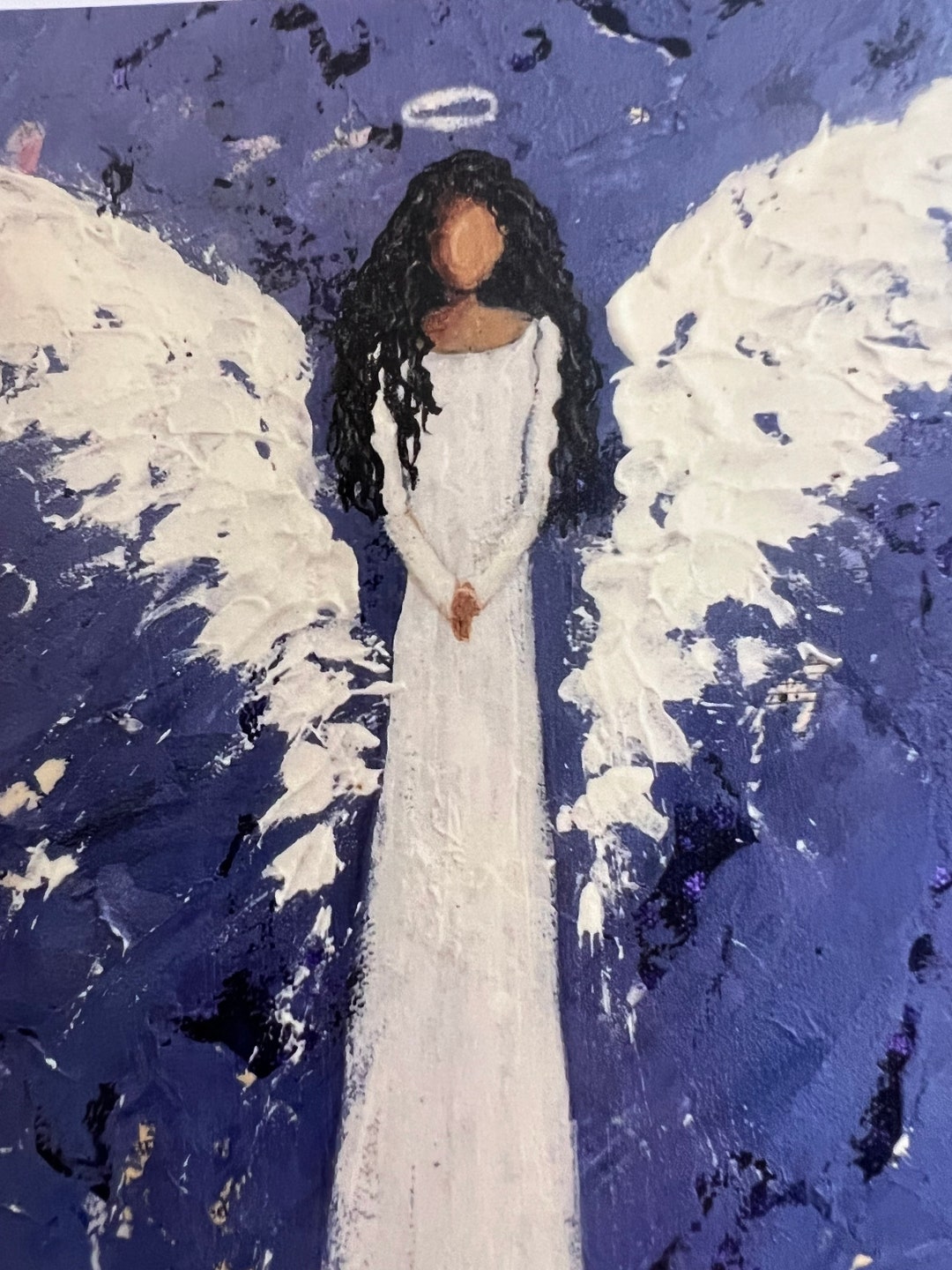 African American Angel Greeting Card Made From Original Angel Painting ...