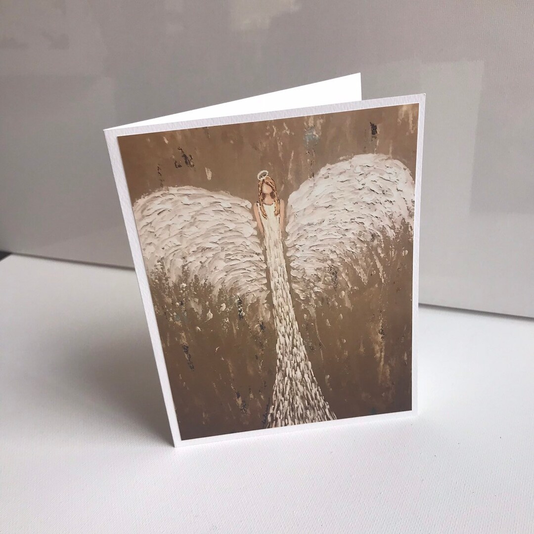 Angel Greeting Card / Angel Note Card / Blonde Angel Picture Greeting ...