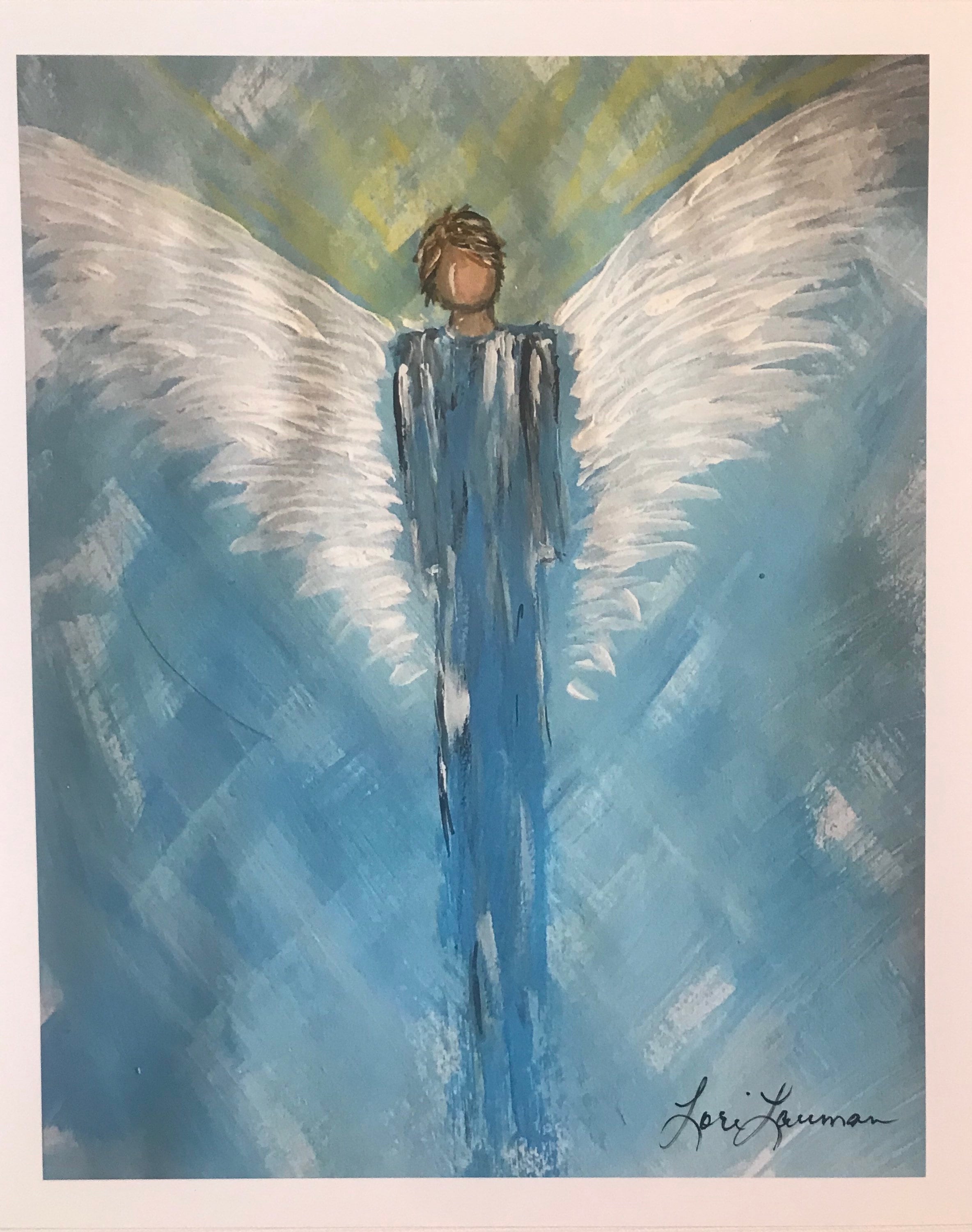 Male Angel Poster Print of original artwork | Etsy