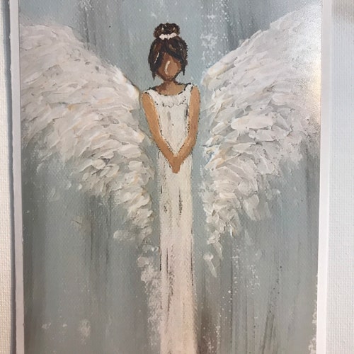 Angel Greeting Card Made From Original Artwork - Etsy