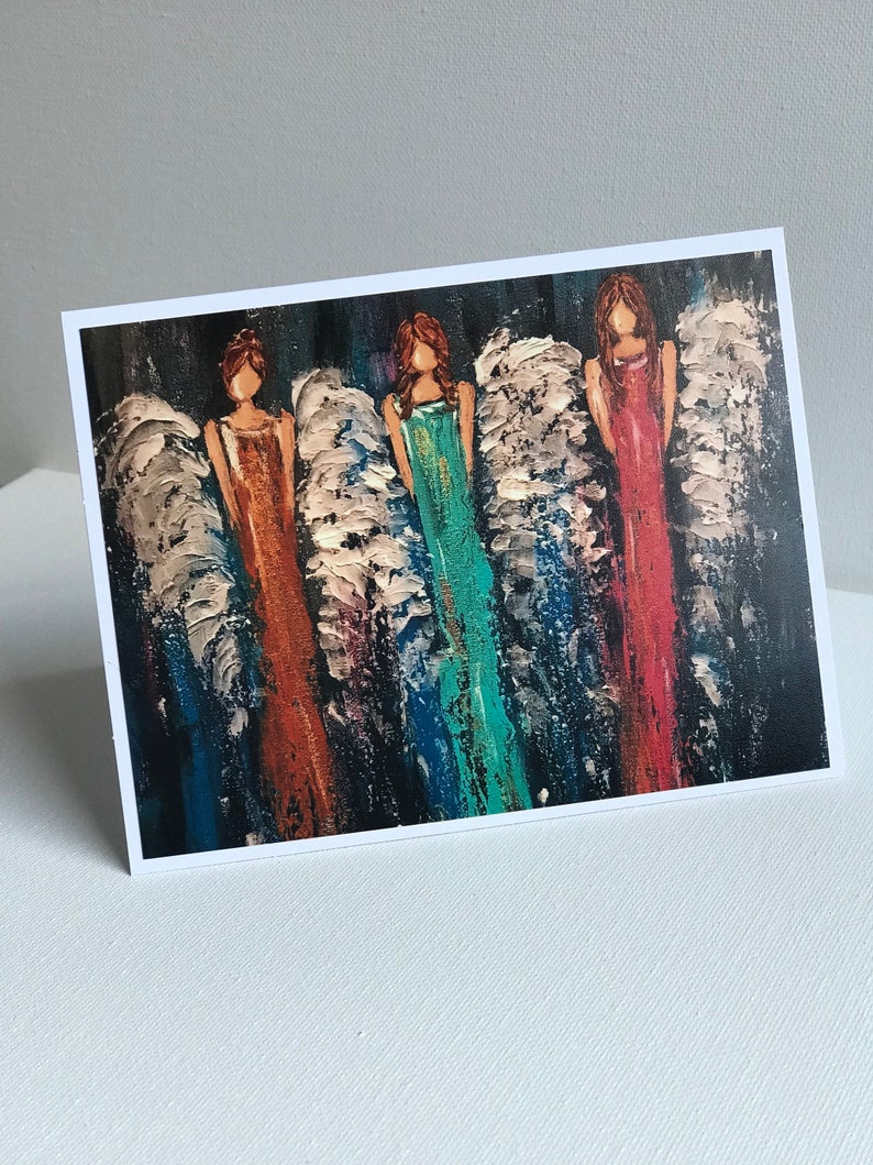 Colorful Angel Artwork Greeting Cards - Etsy