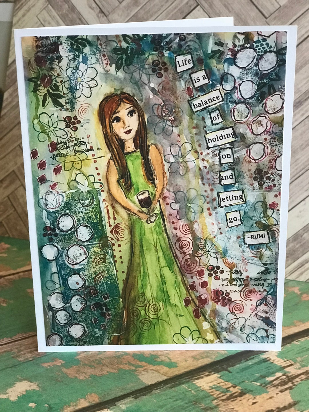 Rumi Quote Artwork Greeting Card Stationery - Etsy