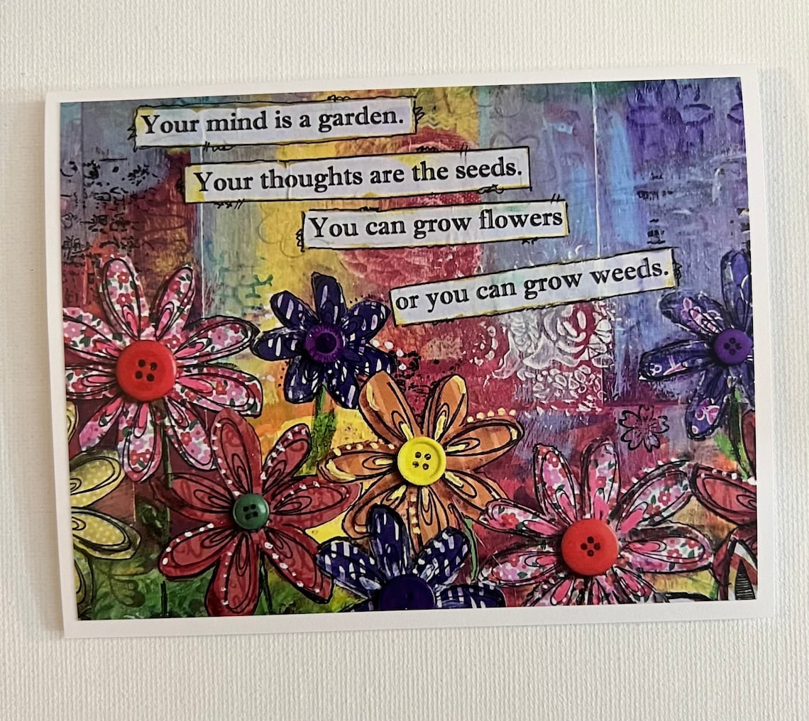 Inspirational Greeting Card Made From Artwork Print With | Etsy