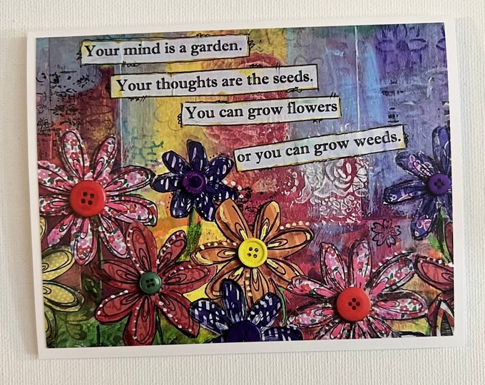 Inspirational Greeting Card Made From Artwork Print With Wording - Etsy