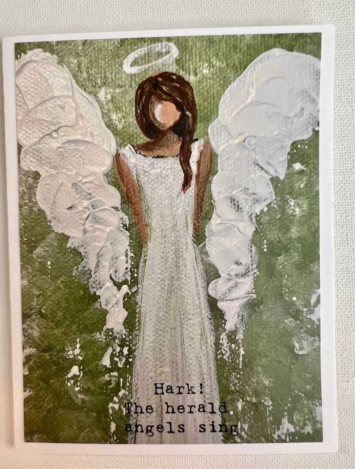Angel Christmas Card on Quality Paper Stock With hark the - Etsy