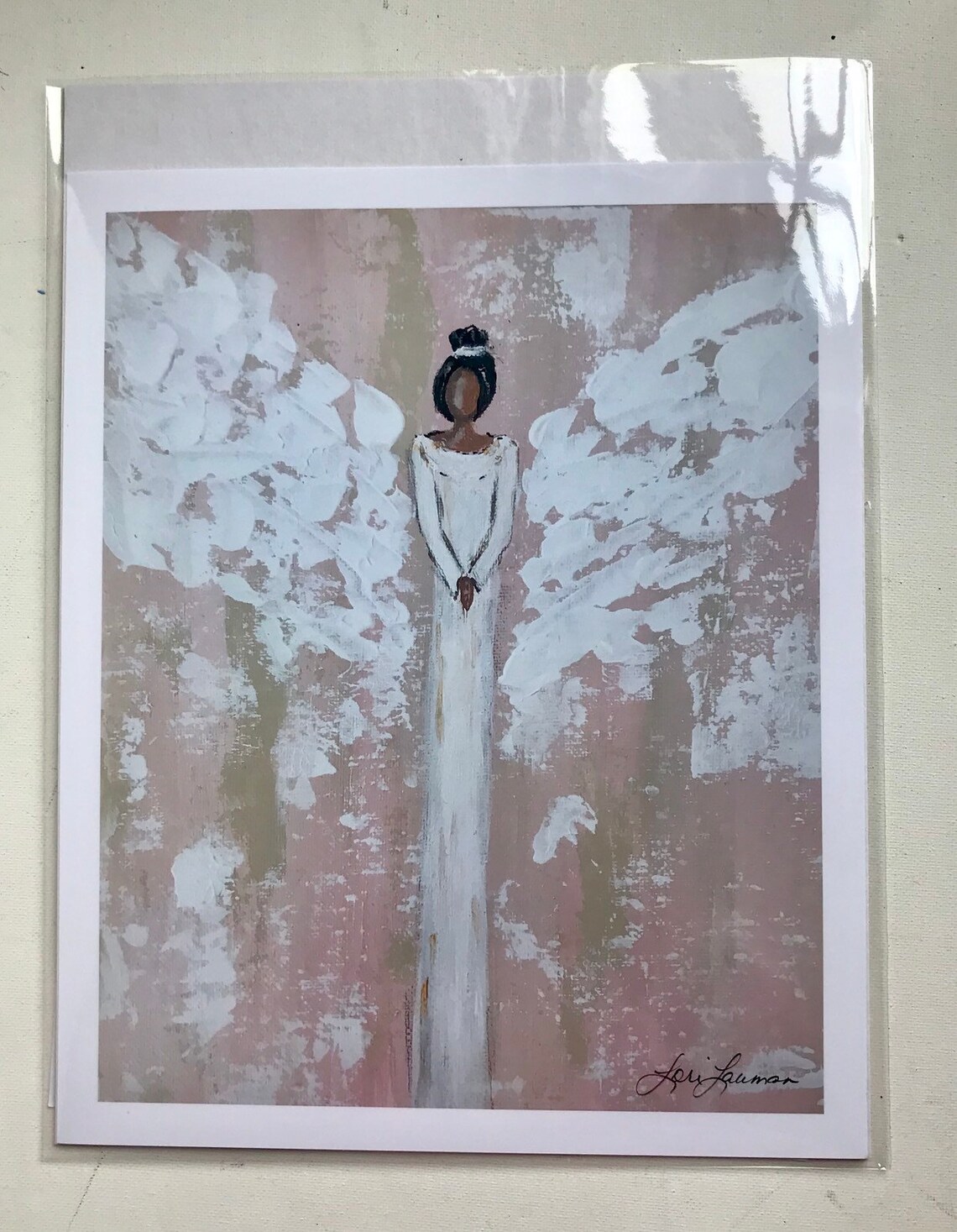 African American Angel Poster Print of original artwork | Etsy