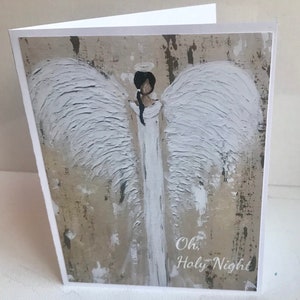 Set of Angel Holiday Greeting Cards Includes 4 Various Angel Artwork ...
