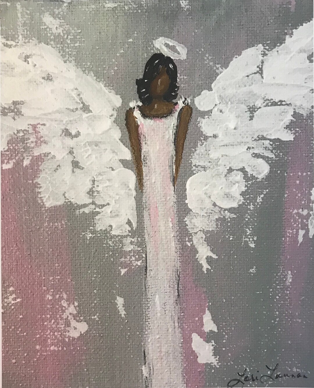 African American Guardian Angel Print - Etsy