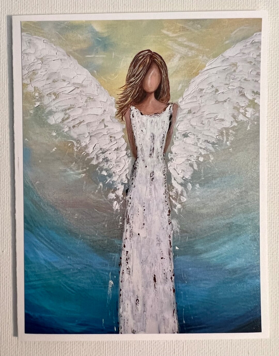 Angel Greeting Card Made From Original Artwork - Etsy