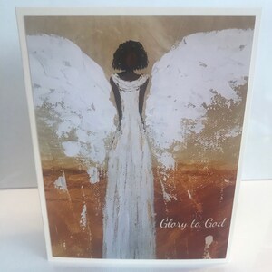 Angel Christmas Card With "glory to God” Wording - Etsy