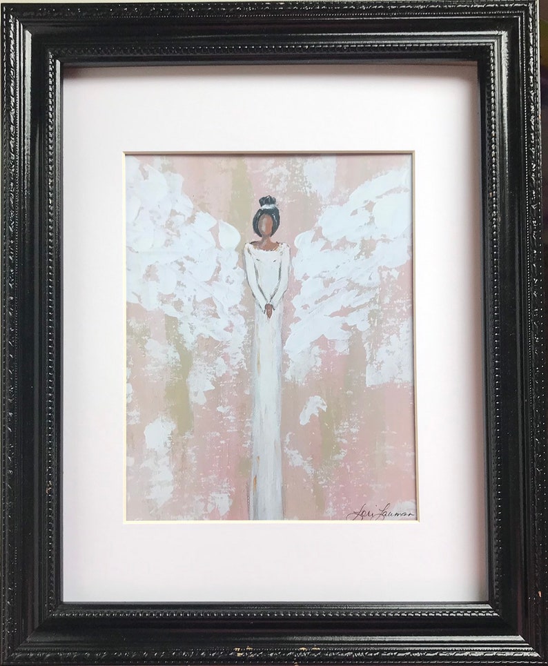 African American Angel Poster Print of Original Artwork - Etsy
