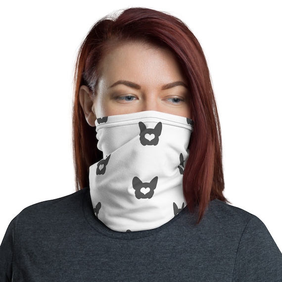 Frenchie Frenchy French Bulldog Face Mask Neck Gaiter | Etsy