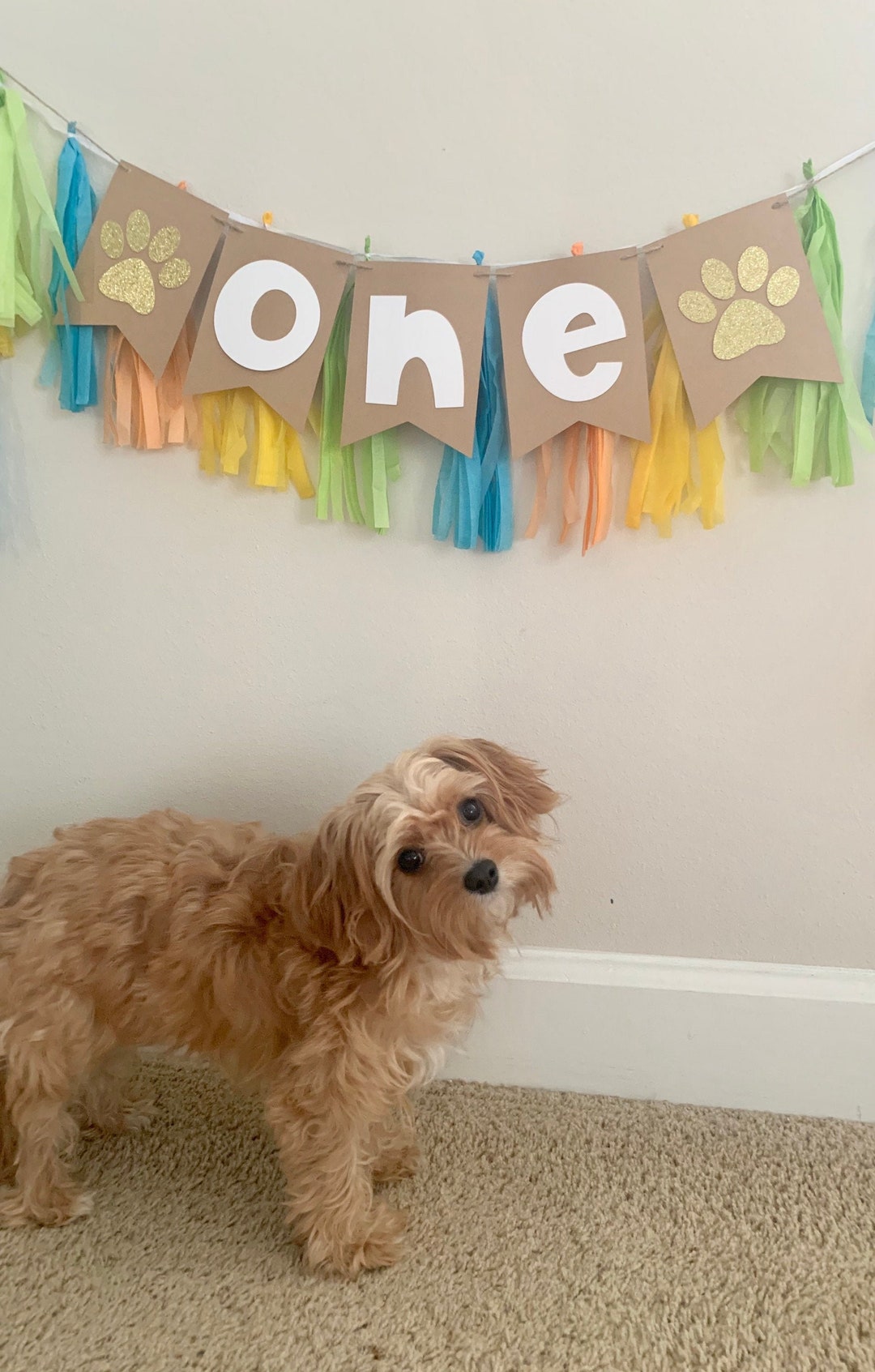 Custom Dog Birthday Banner-puppy Birthday Banner-dog Age Banner-dog ...