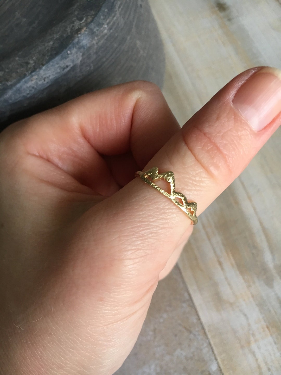 CLEARANCE Mountain Ring 14k Gold Mountain Range Ring Mountain Peak Ring ...